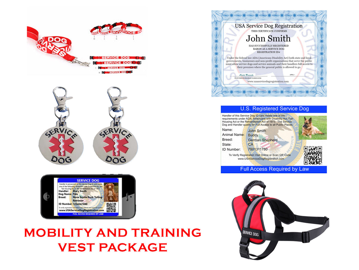Service Dog Vest w/ Handle Deluxe Registration Package – USA Service ...